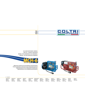 Coltri Compressors MCH-6/SH EU Use And Maintenance Manual | Manualzz