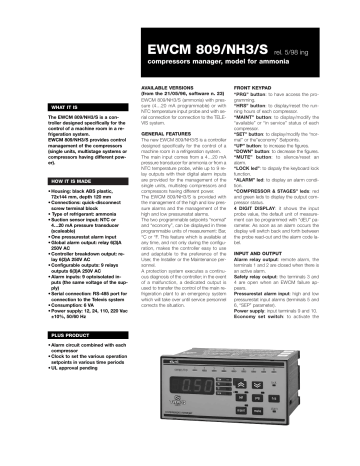 Eliwell Televis EWCM 809/NH3/S Manual | Manualzz