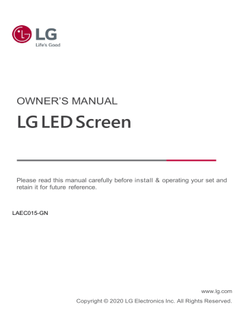 LG LAEC015-GN User Manual | Manualzz