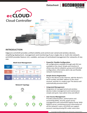 Edge-Core ecCLOUD Datasheet | Manualzz