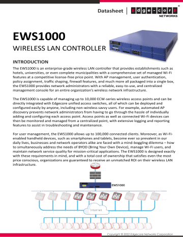 Edge-Core EWS1000 WLAN Controller Datasheet | Manualzz