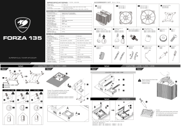 Cougar FORZA 135 User Manual | Manualzz