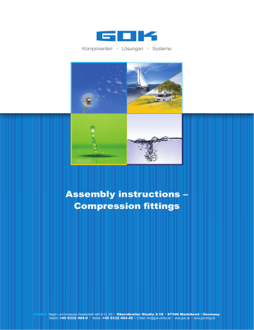 GOK Compression fittings Installation Instructions | Manualzz