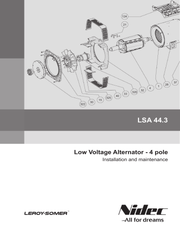 Leroy-Somer LSA 44.3 Low voltage alternator Installation and ...