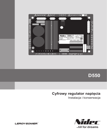 Leroy-Somer D550 Digital AVR Instrukcja obsługi | Manualzz
