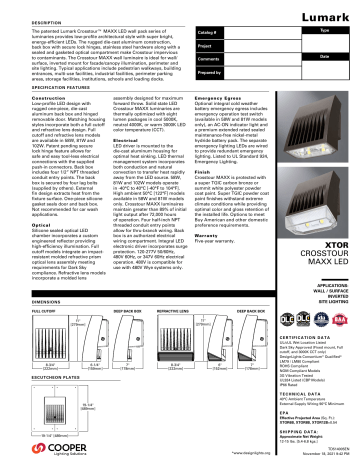 Lumark XTOR8BRL-PC1 Crosstour 120-Watt Equivalent Integrated LED Carbon ...
