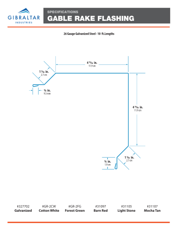 Gibraltar Building Products 31107 10 ft. Galvanized Steel Gable Rake ...