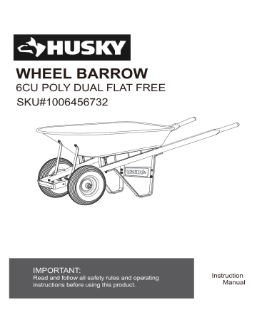 Husky WB5 Husky 6 cu. ft. Poly Wheelbarrow Instructions | Manualzz