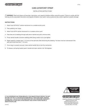 SmartStraps 4714 14 ft. Yellow Tactical Ratchet Tie Down Straps ...