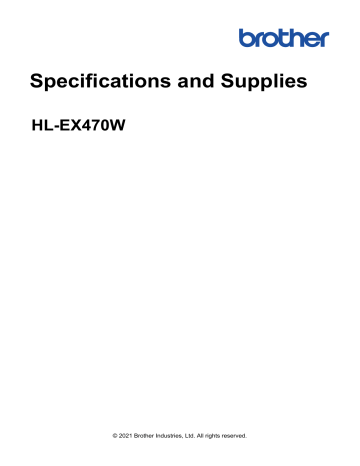 Brother HL-EX470W Color Printer Specifications | Manualzz