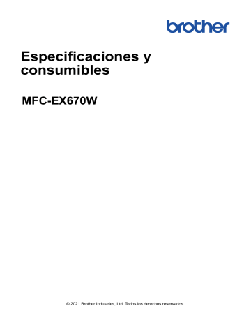 Brother MFC-EX670W Color Fax Especificación | Manualzz