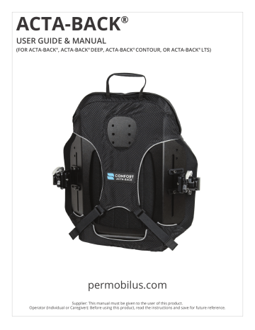 permobil Acta-Back Compass 4 Instructions | Manualzz