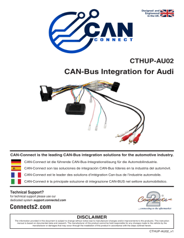 Connects2 CTHUP-AU02 Audi CAN-Bus Head Unit Replacement Interface ...