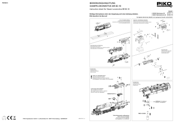PIKO 50631 GER: ~Dampflok BR 83.10 DR IV Benutzerhandbuch | Manualzz