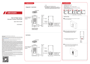 Hikvision DS-K1T502DBWX-C Card Terminal Quick Start Guide | Manualzz