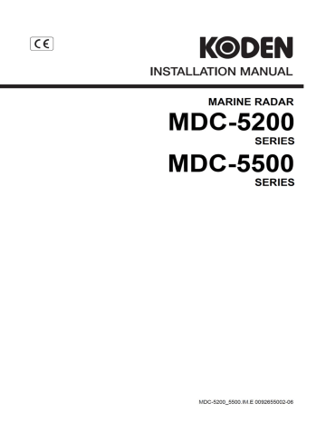 Koden MDC-5200 / 5500 Series Installation Manual | Manualzz