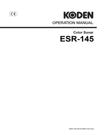Koden ESR-145 Operation Manual | Manualzz