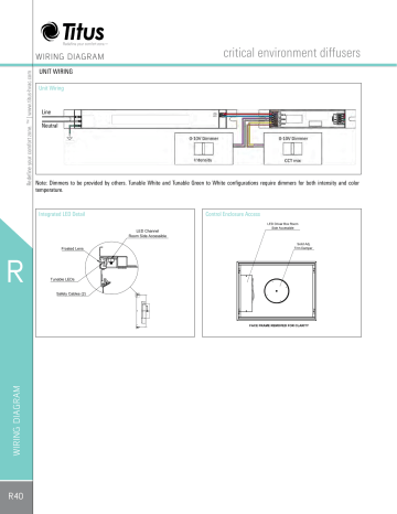Titus TLF-AA-LED Laminar flow diffuser Wiring Diagram | Manualzz