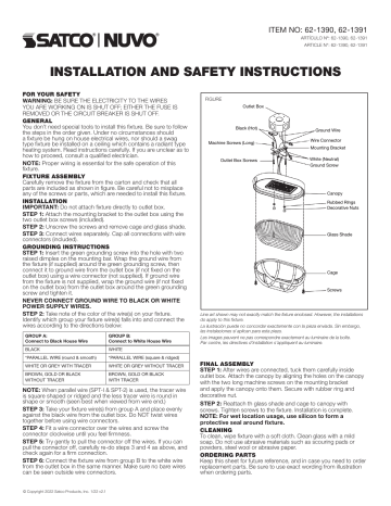 Satco 62-1390 LED OVAL BULK HEAD Instructions | Manualzz