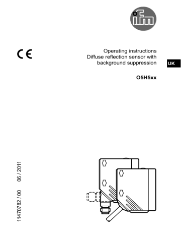 IFM O5H500 Diffuse reflection sensor Operating Instructions | Manualzz