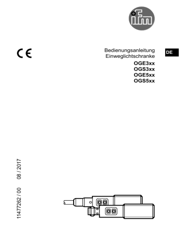 IFM OGS500 Through-beam sensor transmitter Bedienungsanleitung | Manualzz
