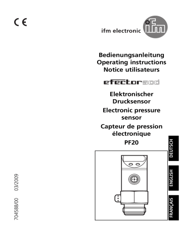 IFM PH0104 Flush pressure sensor Operating Instructions | Manualzz