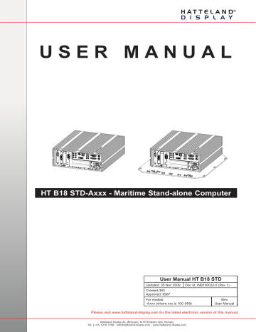 Hatteland Technology HT B18 STx-Axxx User Manual | Manualzz