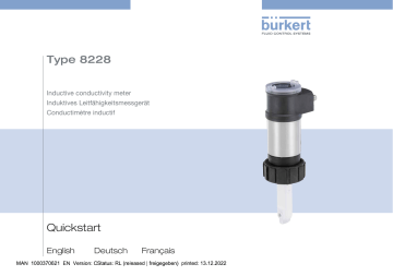 Burkert 8228 Inductive conductivity meter User Manual | Manualzz