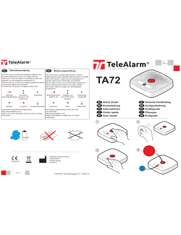 TeleAlarm TA72 Kurzanleitung | Manualzz