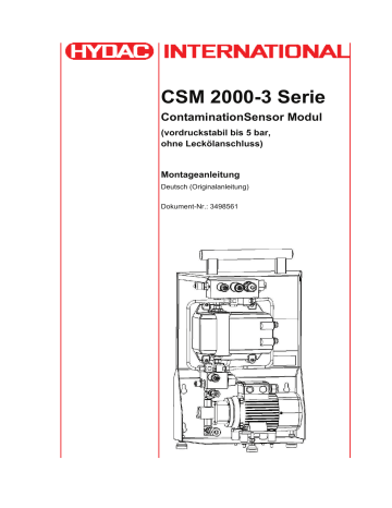 HYDAC CSM 2000-3 Serie Montageanleitung | Manualzz