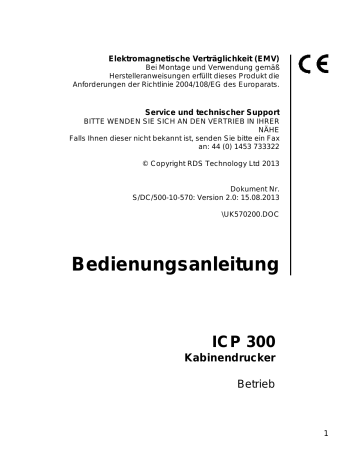 RDS ICP 300 Bedienungsanleitung | Manualzz