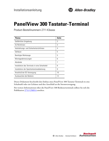 Allen-Bradley PanelView 300 Installationsanleitung | Manualzz