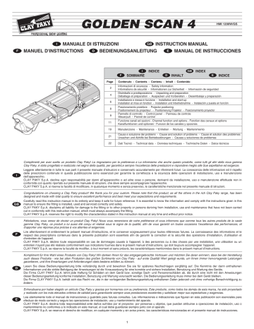 Clay Paky GOLDEN SCAN 4 Bedienungsanleitung | Manualzz