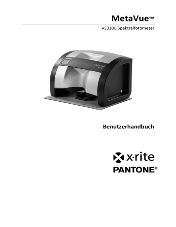 X-Rite PANTONE MetaVue VS3100 Benutzerhandbuch | Manualzz
