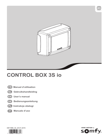 SOMFY CONTROL BOX 3S io Bedienungsanleitung | Manualzz