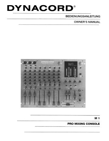 Dynacord M1 Bedienungsanleitung | Manualzz