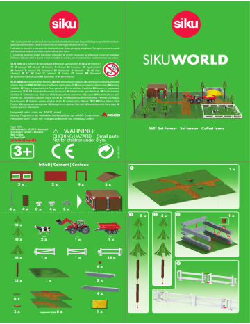 Siku SIKUWORLD 5601 Set Farmer Handbuch | Manualzz