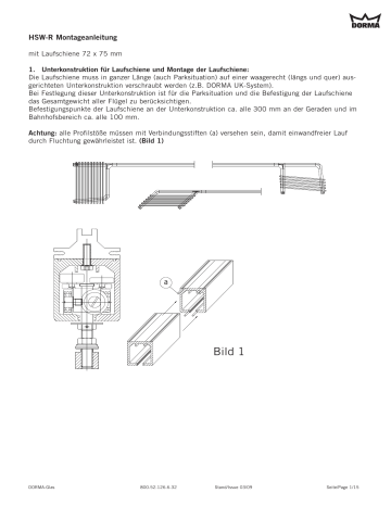 Dorma HSW-R Montageanleitung | Manualzz