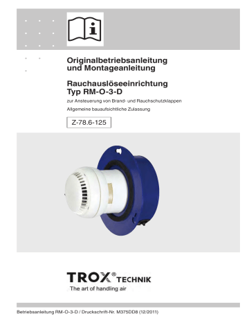 Trox RM-O-3-D Originalbetriebsanleitung Und Montageanleitung | Manualzz