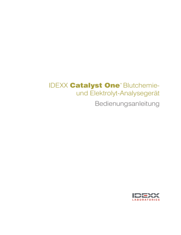 IDEXX Catalyst One Bedienungsanleitung | Manualzz