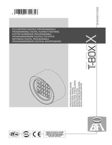 BFT T-BOX Montageanleitung | Manualzz