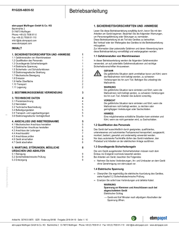 ebm-papst R1G220-AB35-52 Betriebsanleitung | Manualzz