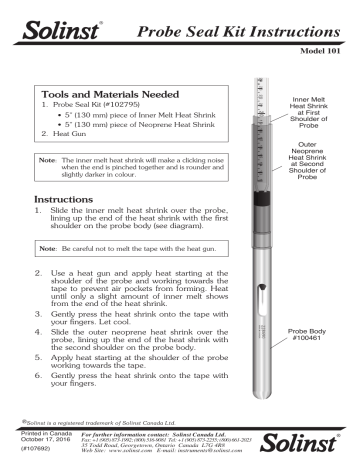 Solinst 101 Water Level Meter Instructions | Manualzz