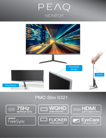 PEAQ PMO S321-IQSC Monitor Bedienungsanleitung | Manualzz
