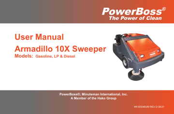 DUAL SIDE BROOM SWITCH. PowerBoss 4100046UM 10X Series, ARMADILLO 10X ...