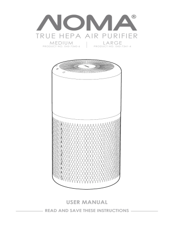 NOMA CTI0437341 Air Purifier True HEPA User Manual | Manualzz