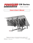 PowerStop Vehicle Restraint Owner's/User's Manual | Manualzz