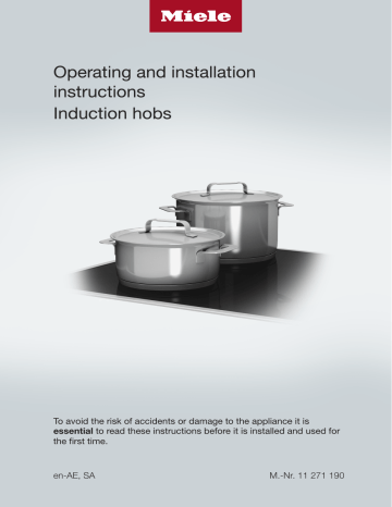 Miele KM 7684 FL Induction hob Operating Instructions | Manualzz