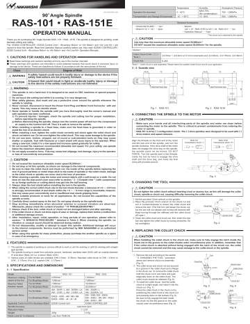 Nakanishi RAS-151E Owner's Manual | Manualzz