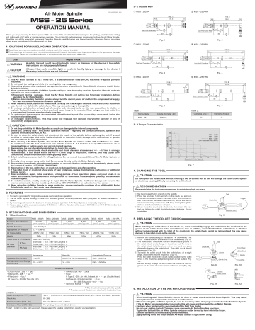 Nakanishi MSS-2501RA Operation Manuals | Manualzz